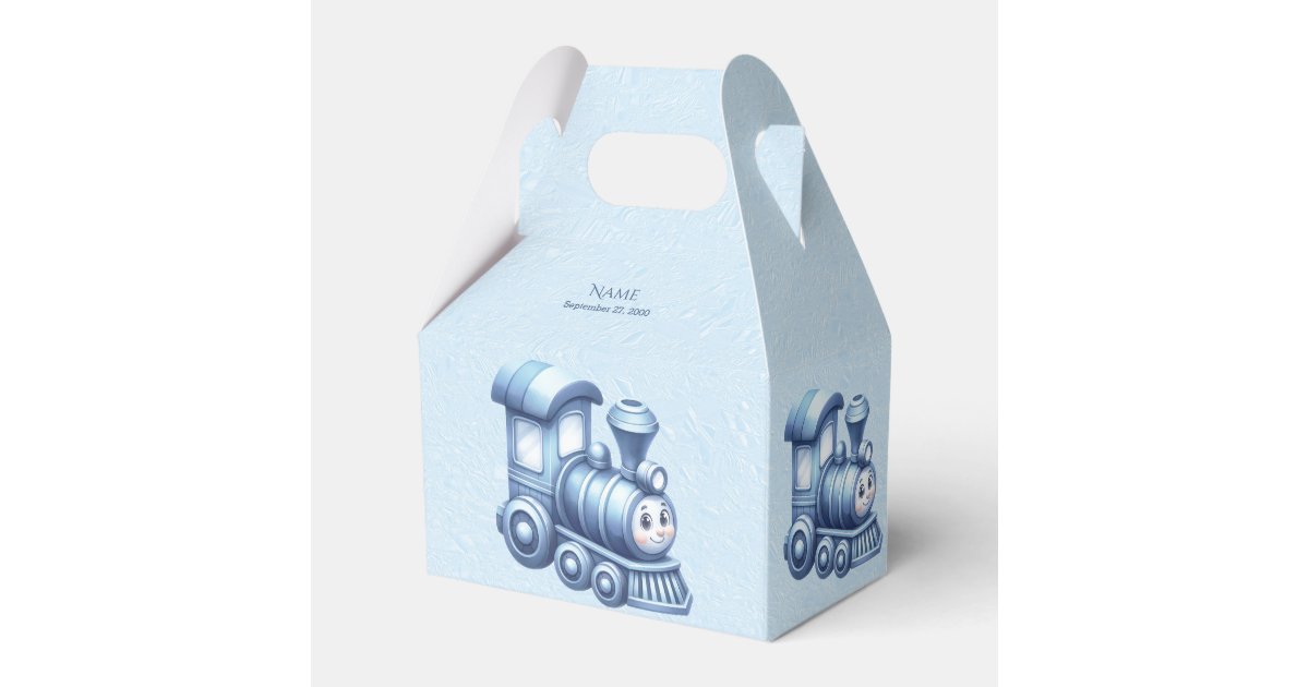 Blue Train Favor Box | Zazzle