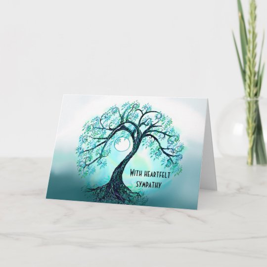 Blue Tree of Life Sympathy card | Zazzle.com