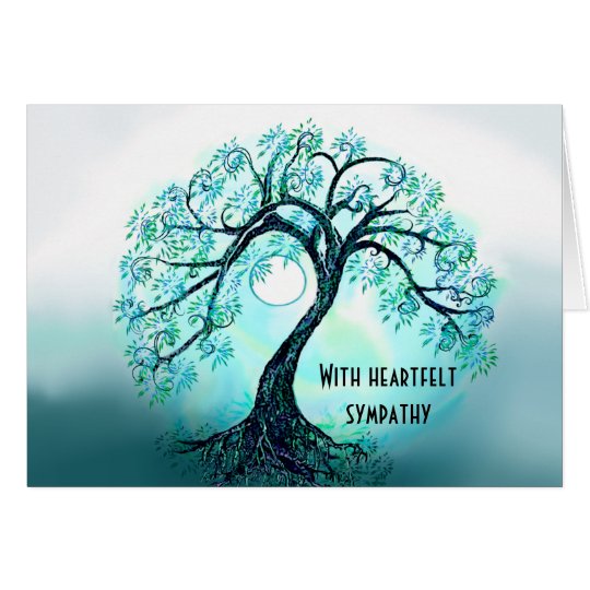 Blue Tree of Life Sympathy card | Zazzle.com