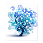 Blue Tree Poster | Zazzle