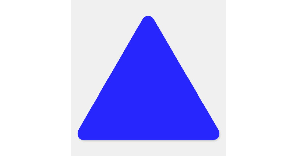 Blue Triangle Sticker | Zazzle