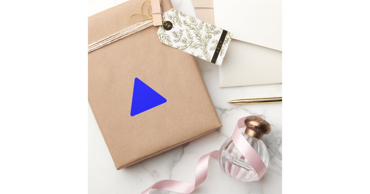 Blue Triangle Sticker | Zazzle