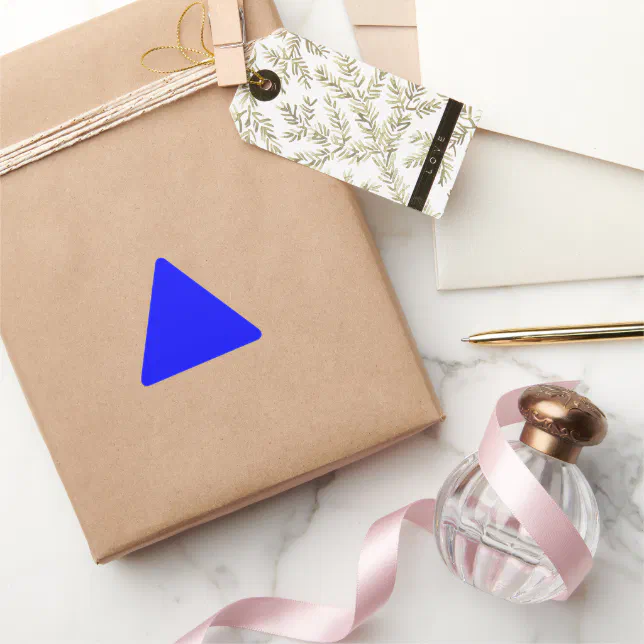 Blue Triangle Sticker | Zazzle