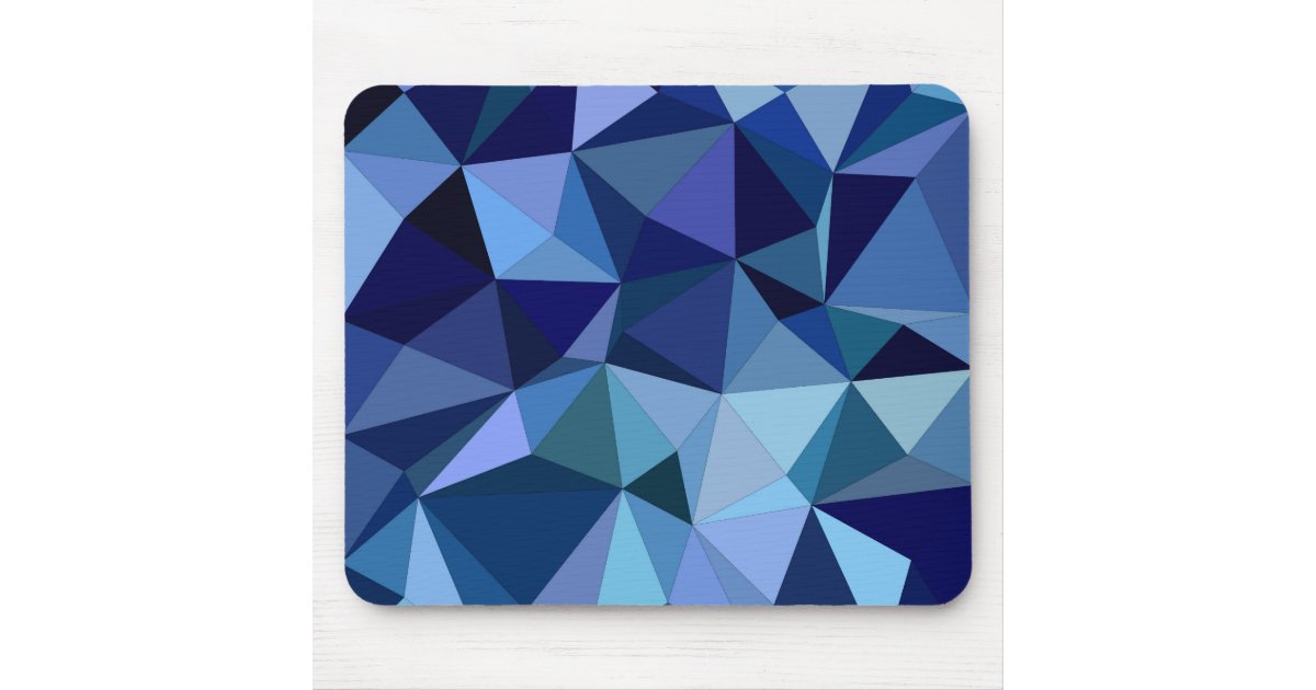 Blue triangles mouse pad | Zazzle