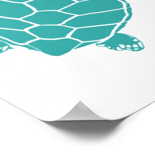 Blue Turtle Poster | Zazzle