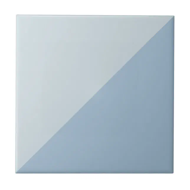Blue Two Tone Triangle Design Ceramic Tile | Zazzle