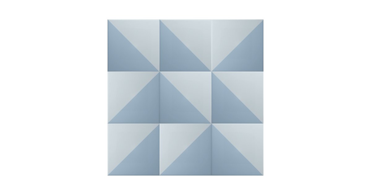 Blue Two Tone Triangle Design Ceramic Tile | Zazzle