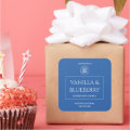 Blue Vanilla Blueberry Custom Candle Label Sticker | Zazzle