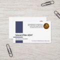 Blue Vertical Column Stripe Recruitment Consultant Business Card | Zazzle