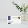 Blue Vertical Column Stripe Recruitment Consultant Business Card | Zazzle