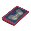 Blue Video Game Controller Trifold Wallet | Zazzle