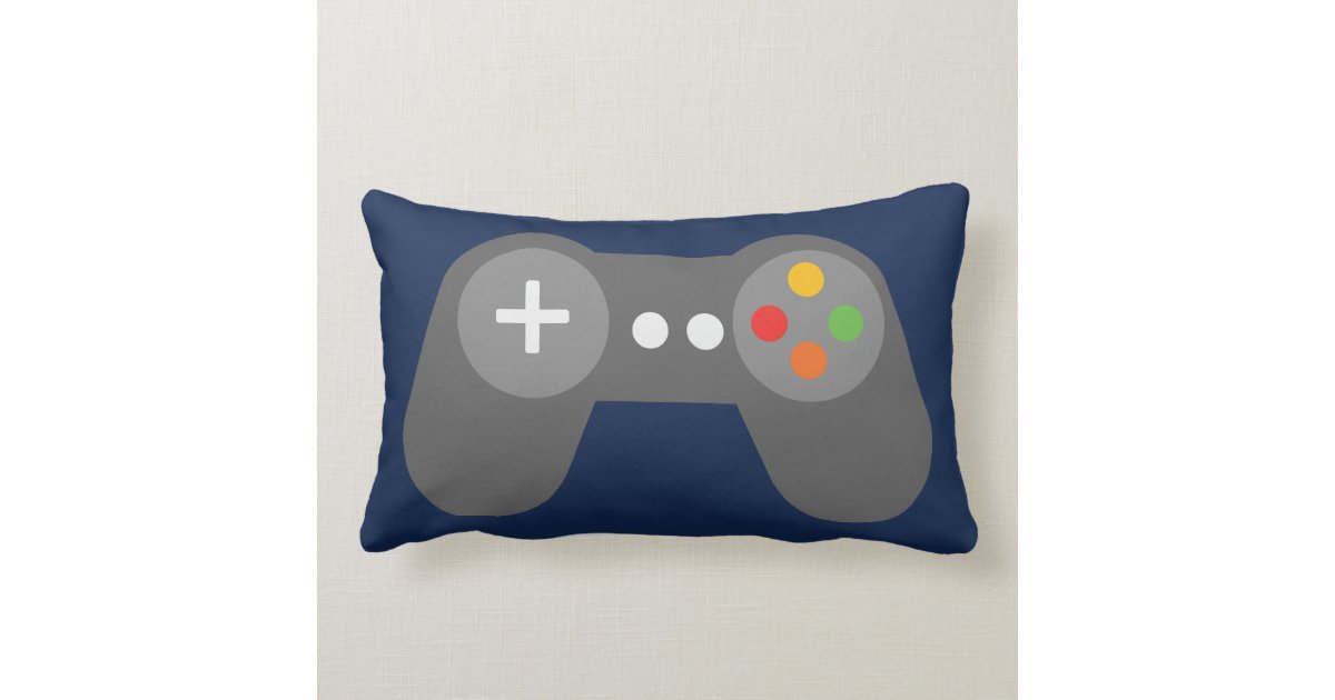 Blue Video Games Controller Lumbar Pillow | Zazzle.com