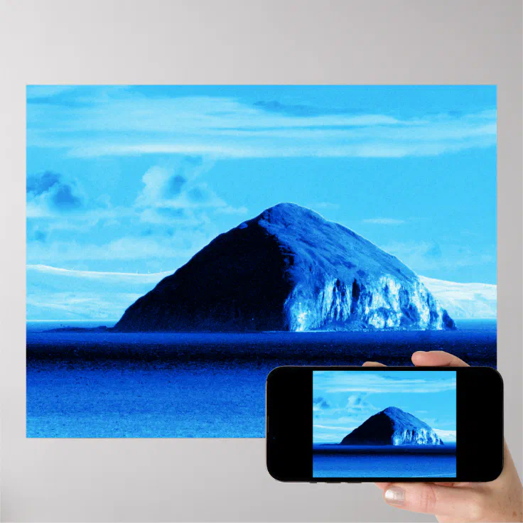 Blue Views Ailsa Craig Firth of Clyde Scotland Poster | Zazzle