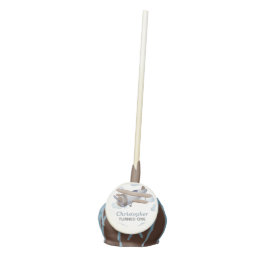 Blue Vintage Airplane Birthday Party Cake Pops | Zazzle