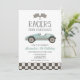 blue Vintage Race Car Birthday Invitation | Zazzle