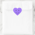 Blue Violet Face Heart Sticker | Zazzle