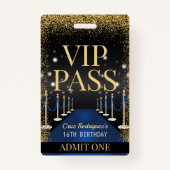 Blue VIP Pass Hollywood Red Carpet Birthday Badge | Zazzle