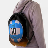 Blue Volleyball Drawstring Bag | Zazzle