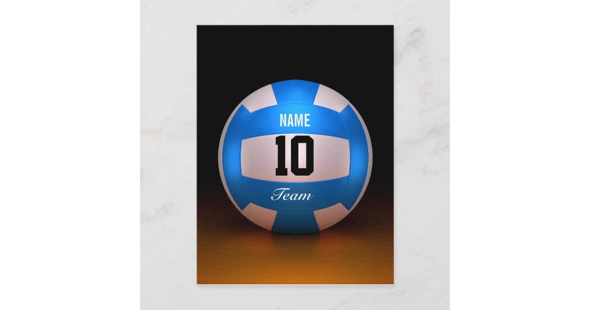 Blue Volleyball Sport Postcard | Zazzle