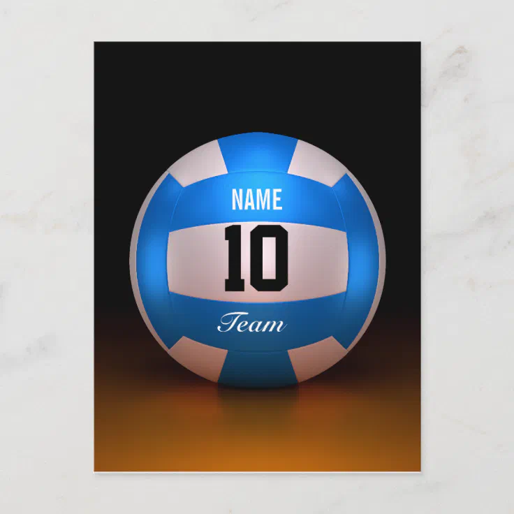 Blue Volleyball Sport Postcard | Zazzle