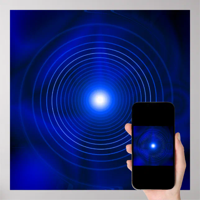 Blue Vortex Poster | Zazzle