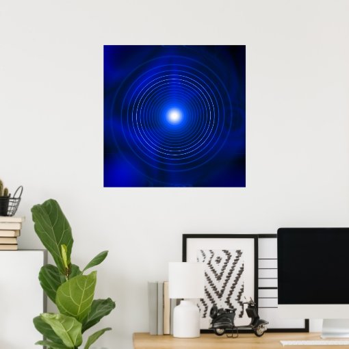Blue Vortex Poster | Zazzle