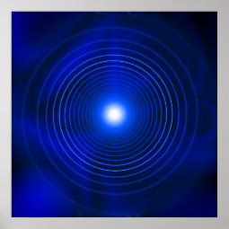 Blue Vortex Poster | Zazzle