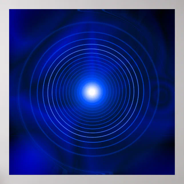 Blue Vortex Poster | Zazzle