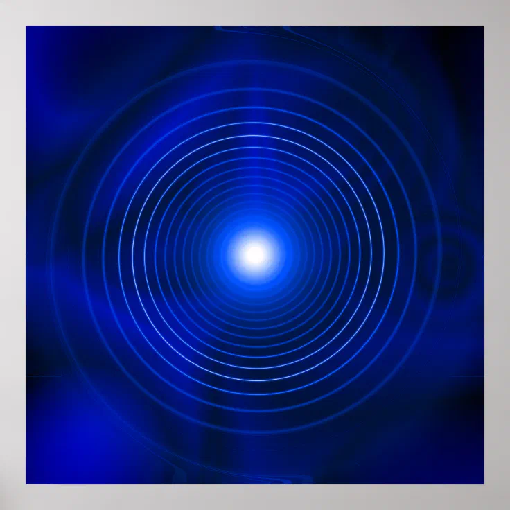 Blue Vortex Poster | Zazzle