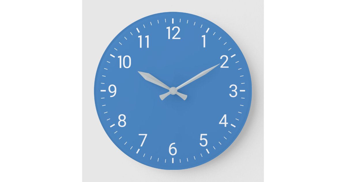 Blue Wall Clock | Zazzle