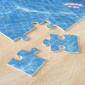 Blue Water Aqua Template Swimming Pool Trendy Jigsaw Puzzle | Zazzle