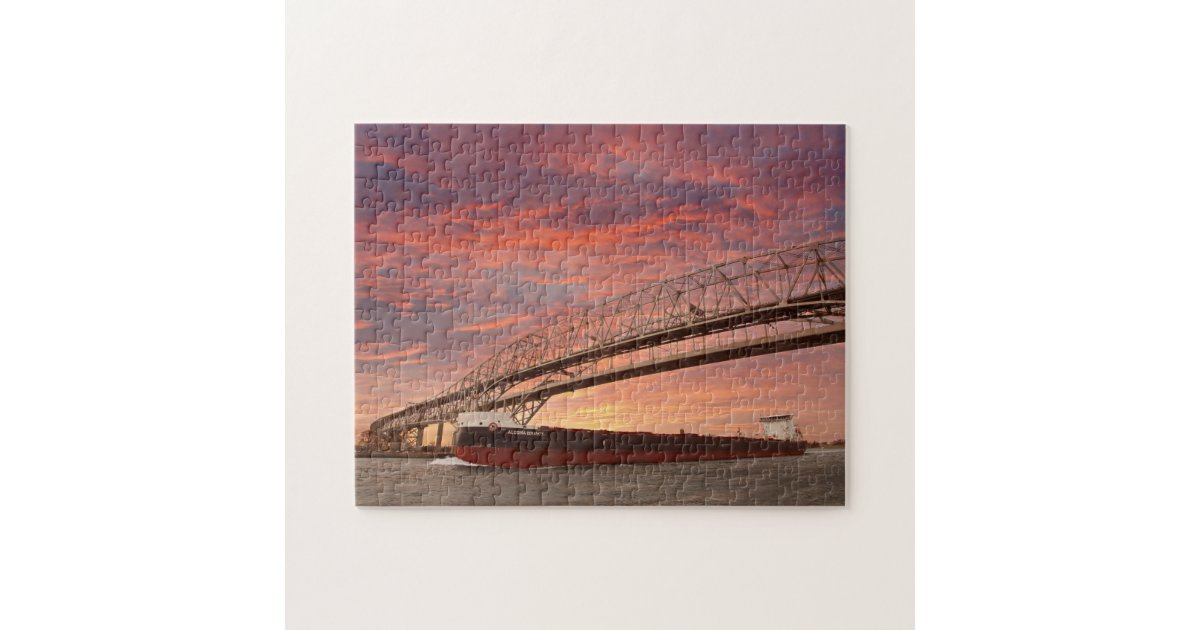 Blue Water Bridge Jigsaw Puzzle | Zazzle