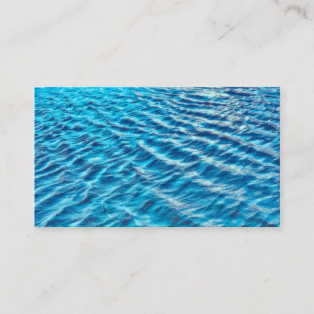 blue water business card templates double sided | Zazzle