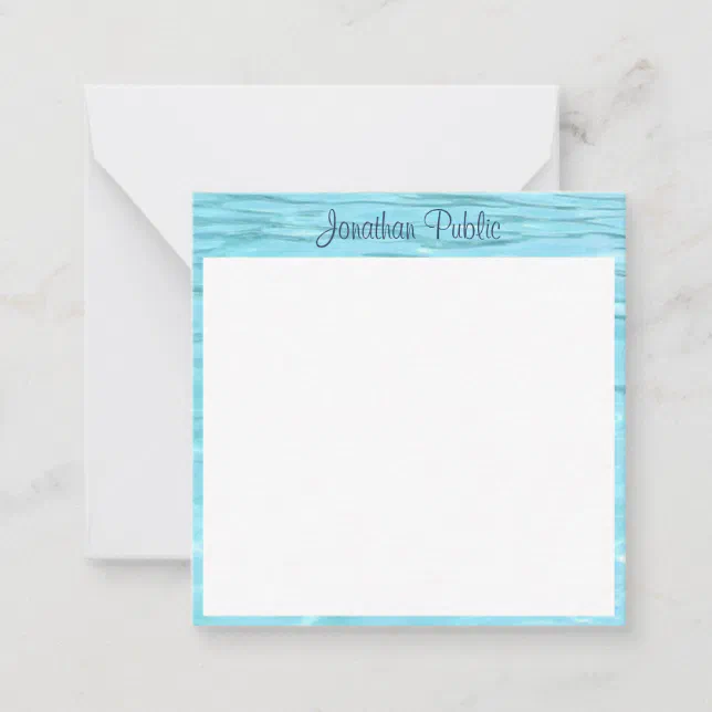 Blue Water Calligraphy Script Name Aqua Template | Zazzle
