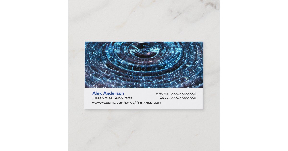 Blue Water Drop Business Card | Zazzle