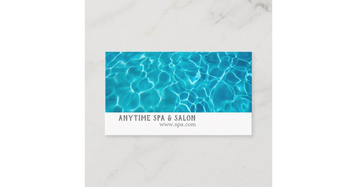 blue water photo design custom business card | Zazzle
