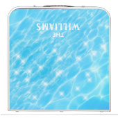Blue water texture water ripple modern custom name beer pong table | Zazzle