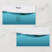 Blue water wave business card | Zazzle