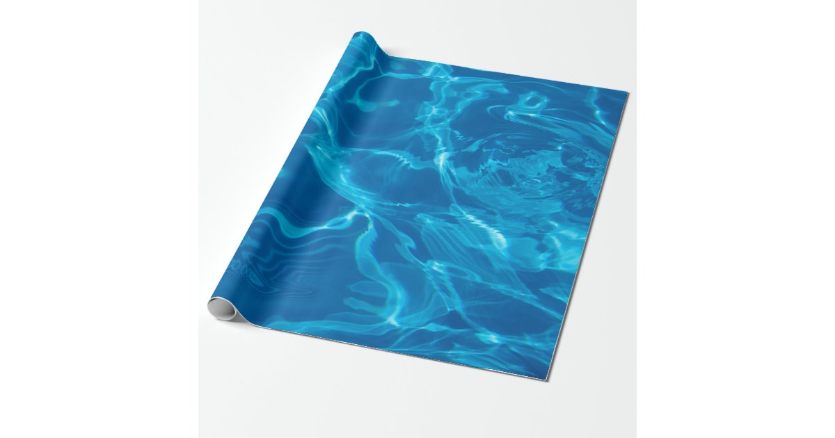 Blue water wrapping paper | Zazzle