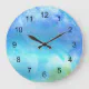 Blue Watercolor Art clock | Zazzle