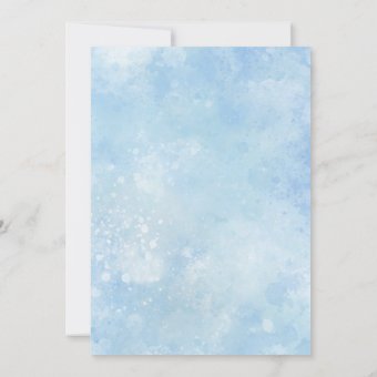 Blue Watercolor Baby Shower Invitation | Zazzle