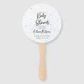 Blue Watercolor Baby Shower, Oh Boy Baby Shower Hand Fan | Zazzle