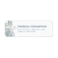 Blue Watercolor Floral Return Address Custom Label | Zazzle