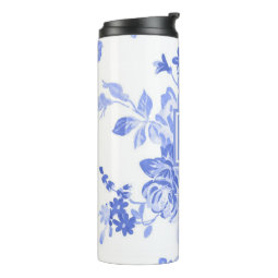 Blue Watercolor Floral | Thermal Tumblr Thermal Tumbler | Zazzle