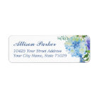 Watercolor Hydrangea Floral - Address Label | Zazzle.com