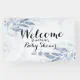 Blue Watercolor Leaves Floral Baby Shower Welcome Banner | Zazzle