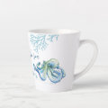 Blue Watercolor Octopus Latte Mug | Zazzle