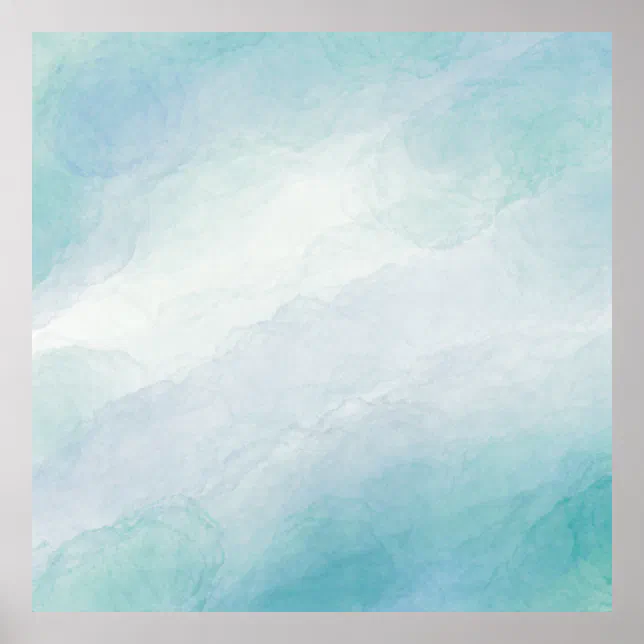 Blue watercolor poster | Zazzle