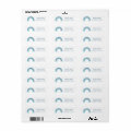 Blue Watercolor Rainbow Baby Shower Return Address Label | Zazzle
