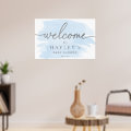 Blue Watercolor Silver Welcome Poster | Zazzle